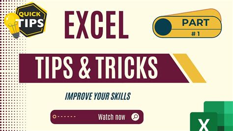 Excel Tips And Tricks 1 Youtube