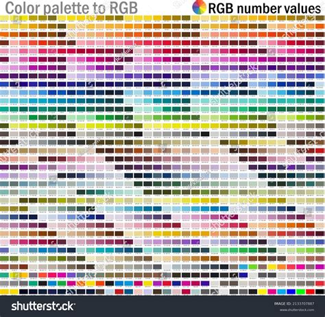 Color Palette Rgb Color Numbers Rgb Stock Illustration 2133707887 Shutterstock