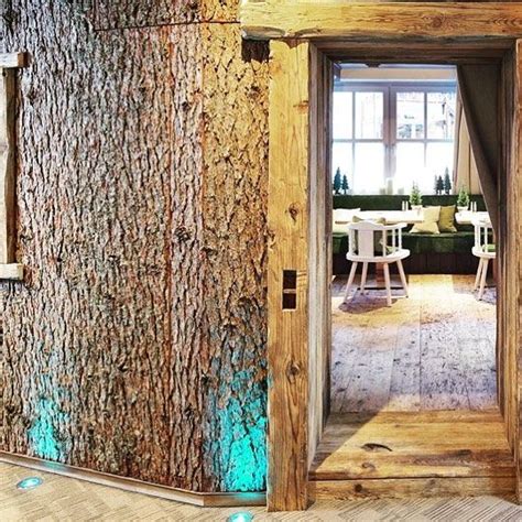 Tree Bark Wall Cladding Adding Some Biophilic Design Into This Project
