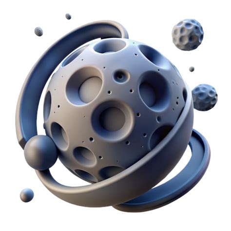Abstract 3d Sphere With Orbiting Elements 56091128 Png