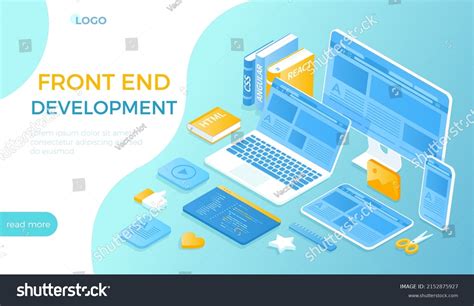 Front End Development Creating Site Layout Stock Vector Royalty Free