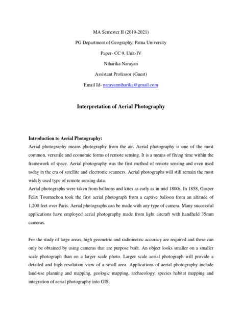 Mageog 121 Pdf Aerial Photography Remote Sensing