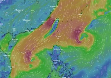 天鵝及艾莎尼動態 香港熱帶氣旋追擊站