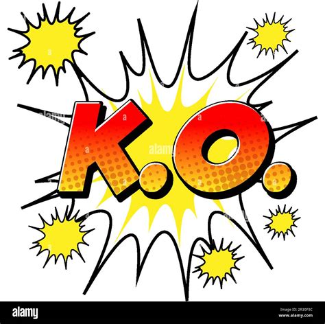 Ko Retro Comic Speech Bubble And Effect In Pop Art Style Illustration Stock Vector Image And Art