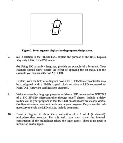 Figure 2 Seven Segment Display Showing Segment Chegg Com