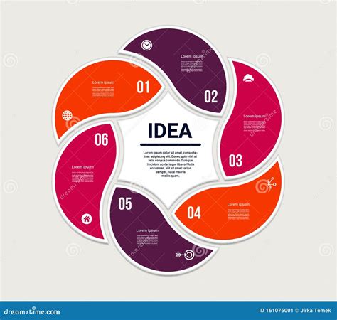 Vector Circle Infographic Template For Diagram Graph Presentation And Chart Stock Vector