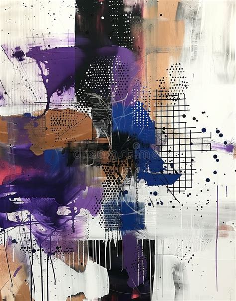 Abstract Contemporary Art With Dynamic Colors And Patterns Stock Illustration Illustration Of