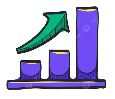 ícone De Estilo De Adesivo Desenhado à Mão Gráfico De Barras Gráfico