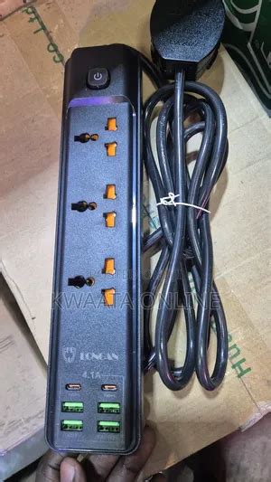 4 Usb Port Type C Extension 3 Way Multisocket Power Converter 2500w In Central Division