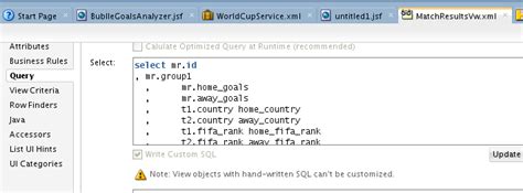 Using ADF DVT Bubble Chart To Display The Number Of Goals Per Match Per City At The World Cup
