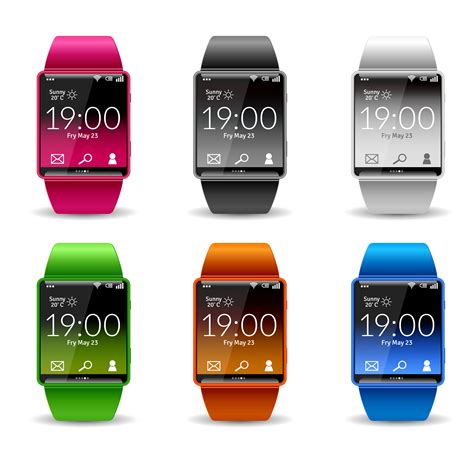 Smart Watch Icon Set 461955 Vector Art At Vecteezy