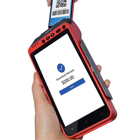 Portable Wireless Android G Msr RFID Qr Code Handheld Mini POS Terminal With Mm Thermal