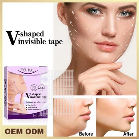 보이지 않는 얼굴 스티커 목 눈 이중 턱 리프트 V 모양 리필 테이프 얇은 메이크업 페이스 리프팅 패치 리프트 페이스 스티커