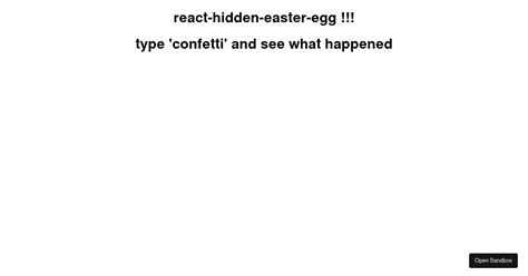 React Hidden Easter Egg Examples Codesandbox