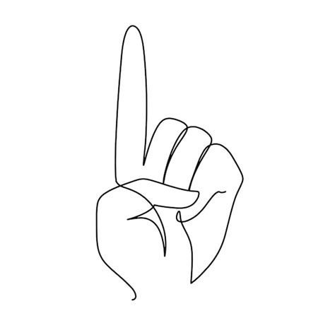 Premium Vector Vector Continuous One Line Hand Pointing Illustration