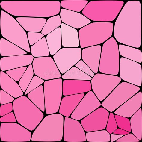Stone Plate Paving Pattern Abstract Geometric Colorful Shapes Ornament
