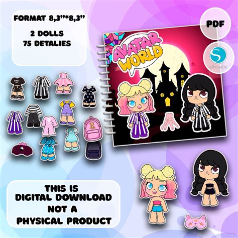 Diy Avatar World Paper Dollhouse Template Printable Paper Set For
