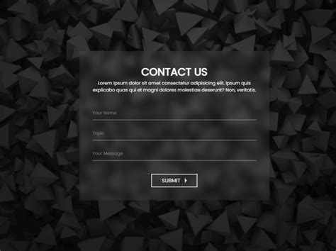 Contact Us Form In Html Css By Amar Dahake On Dribbble