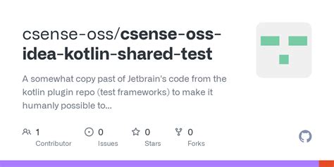 Github Csense Osscsense Oss Idea Kotlin Shared Test A Somewhat Copy