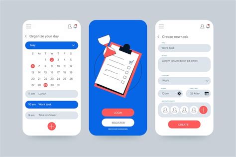 일일 운동 추적기 모바일 앱 무료 벡터