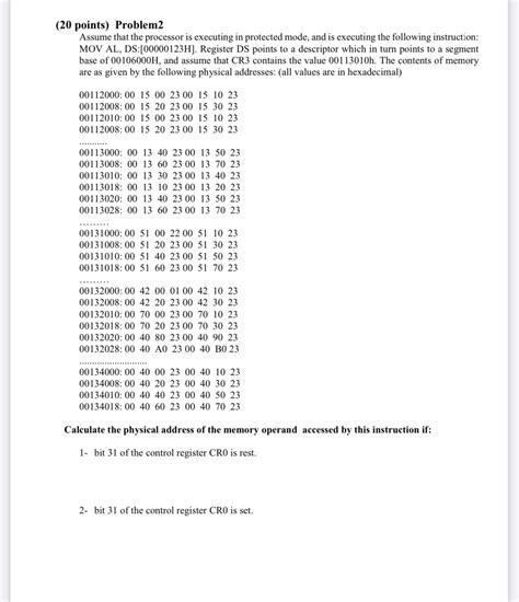 solved 20 ﻿points ﻿problem2assume that the processor is