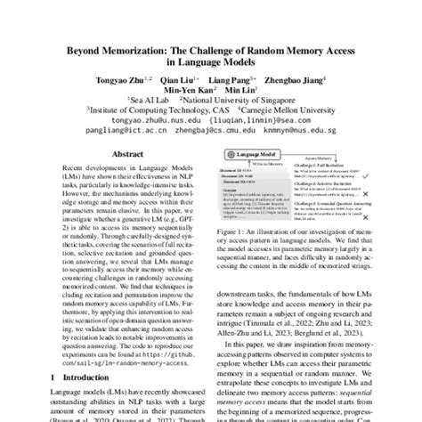 Beyond Memorization The Challenge Of Random Memory Access In Language