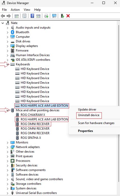 Solved I Cant Configure Rog Mouse Harpe Ace Aim Labs Edit