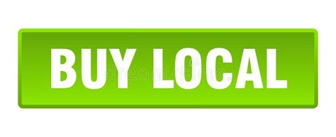buy local button buy local square isolated push button stock vector