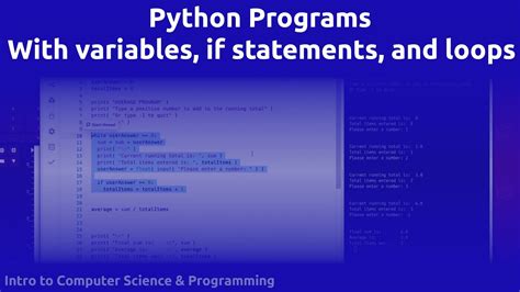 Python Programs Branching And Looping Intro To Computer Science And