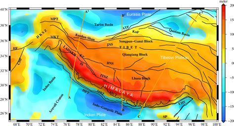 The Map Shows Geoid Undulations From Egm‐2008 Model Filtered To Degree