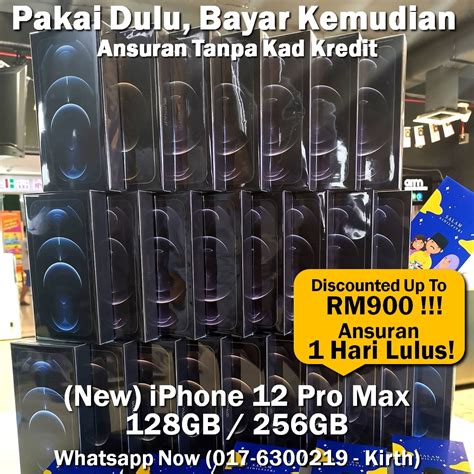Iphone Pro Max Gb Gb Ansuran Bulanan Tanpa Kad Kredit Mobile Phones Gadgets Mobile