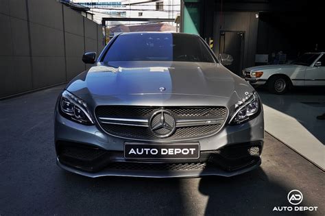 오토데포 벤츠 C63s Amg 차량에 오메가 907 플러싱오일 엔진세척 및 모듈 스포츠 엔진오일