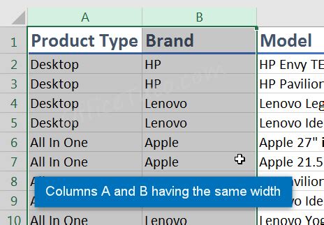 How To Change The Columns Width And Rows Height In Excel OfficeTuto