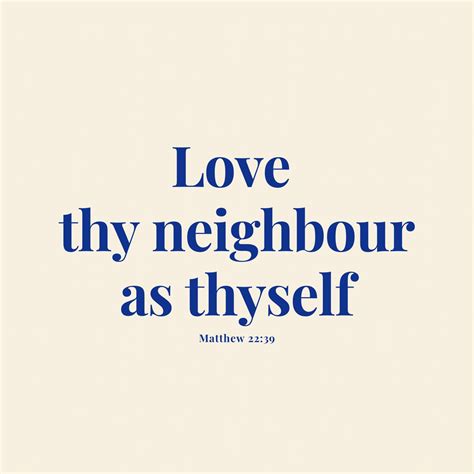 Matthew 22 39 Love Thy Neighbor As Thyself Christian Wall Art