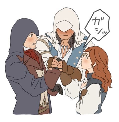 Connor Kenway Arno Dorian And Elise De La Serre Assassins Creed And 2 More Drawn By Akira