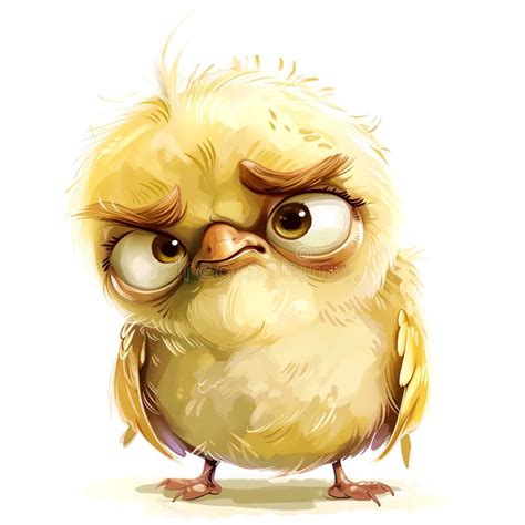 Grumpy Cute Bird Sticker Clipart Ai Generated Stock Illustration Illustration Of Birds