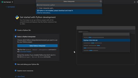 Test New Getting Started Walkthrough When Python Isnt Installed · Issue 19549 · Microsoft