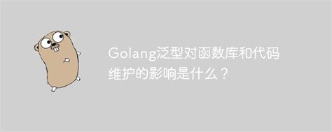 Golang泛型对函数库和代码维护的影响是什么 叮当号
