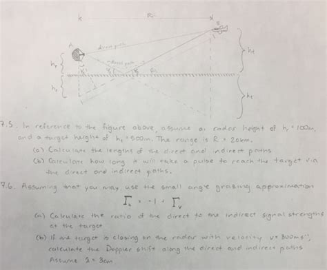 Solved In Reference To Figure Above Assume A Radar Chegg