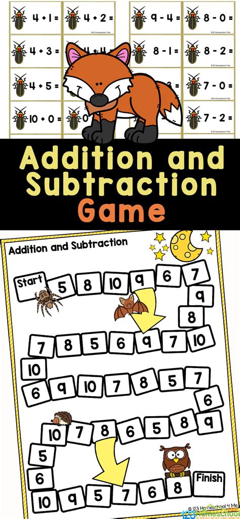 Kindergaten Addition Memory Game With Flashcards Printable Set