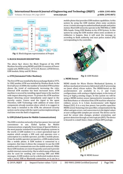 Irjet Atm Security Using Gsm And Mems Sensor Pdf