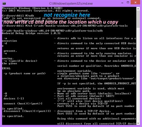Android Adb Is Not Recognized As An Internal Or External Command