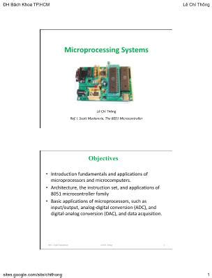 Bài giảng Microprocessing Systems Chapter 1 Introduction to