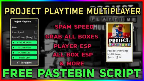 Project Playtime Multiplayer Script Grab All Boxes Esp Player And Boxes Walkspeed And More