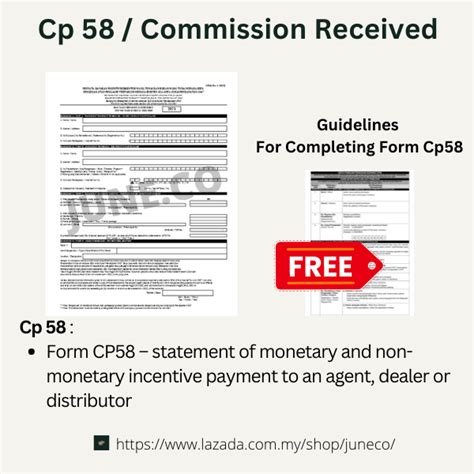 Form Cp58 Commission Agent Income Tax Borang Cp58 Cukai Pendapatan Ejen