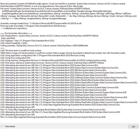 Error Message Systemiofilenotfoundexception Could Not Load File Or Assembly System