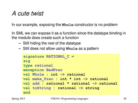 Cse341 Programming Languages Lecture 10 Ml Modules Ppt Download