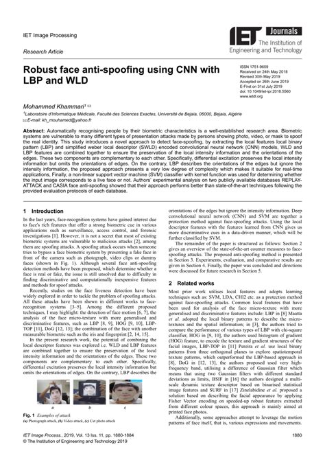 Robust Face Anti Spoofing Using Convolutional Neural Network Cnn Withlocal Binary Pattern Lbp