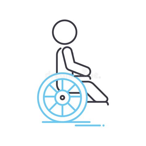 Accessibility For Disabled Line Icon Outline Symbol Vector