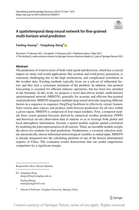 A Spatiotemporal Deep Neural Network For Fine Grained Multi Horizon Wind Prediction Request Pdf